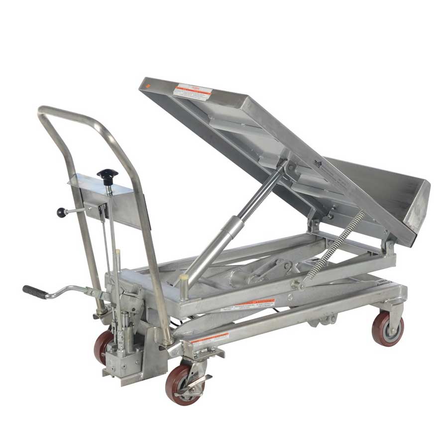 Vestil Lift & Tilt Cart with Sequence Select (Partially Stainless Stee ...