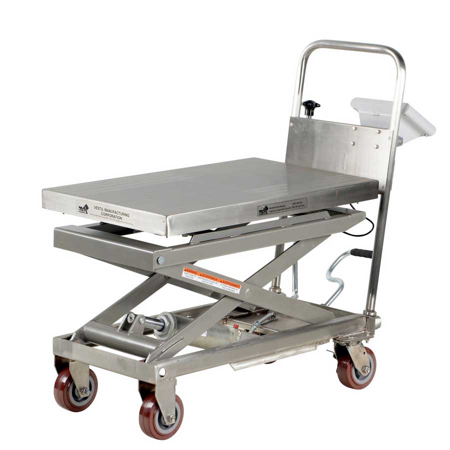Vestil Scissor Cart with Built-In Scale (Partially Stainless Steel ...